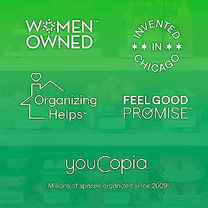 YouCopia RollOut Fridge Drawer 6", BPA-Free Clear Rolling Refrigerator Organizer Bin with Adjustable Dividers and Handles for Produce, Food, Meal and Snack Storage