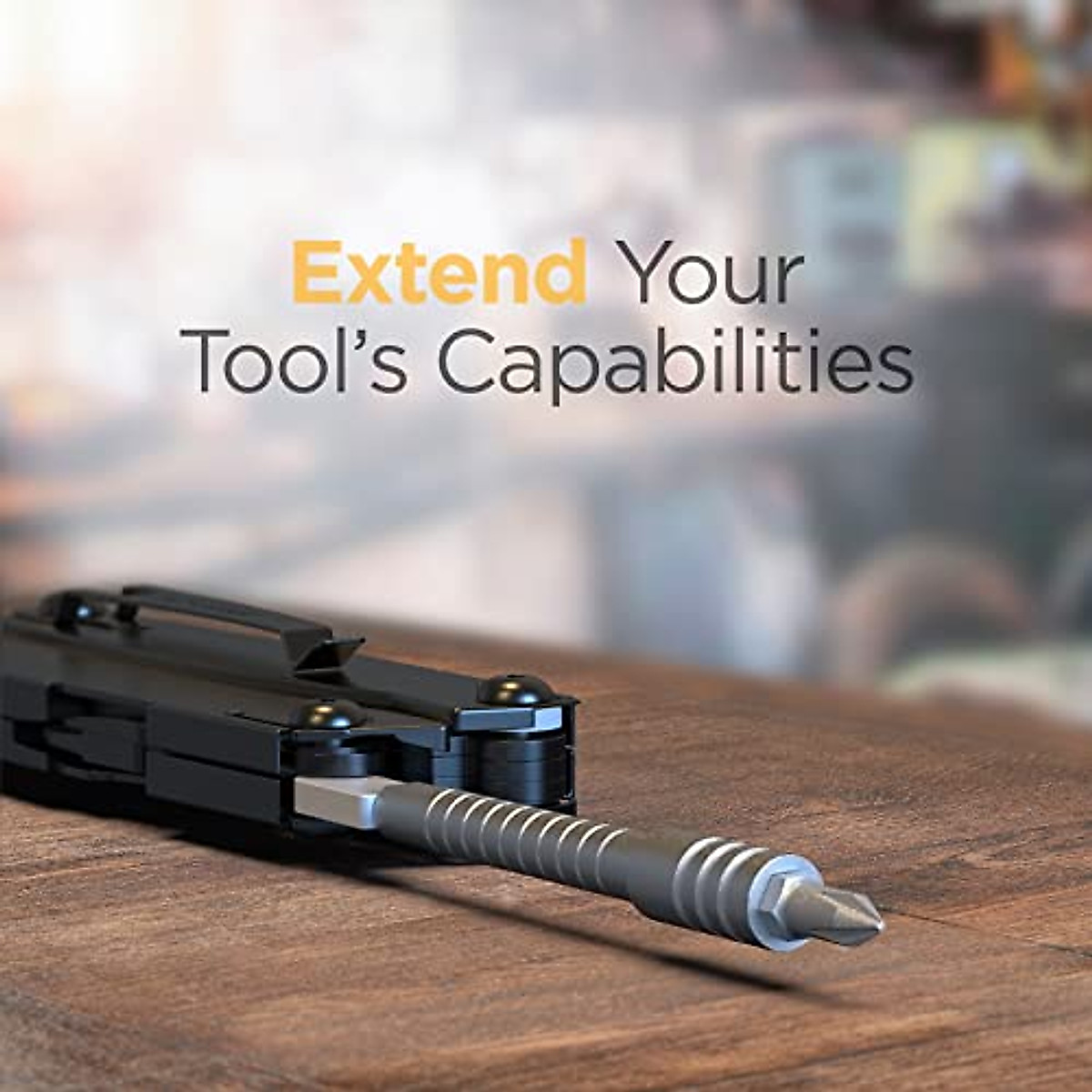 Galvanox Multi-tool Bit Driver Extender - Compatible with Leatherman Skeletool/Surge/MUT/Wave Plus and Signal Bits set, Multitool Kit add-on accessory (420 Stainless Steel)