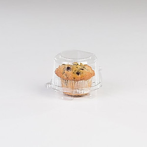 Lindar Corp 81100111 Single Count Clear Hinged Cupcake/Muffin Plastic Container - 300 per case