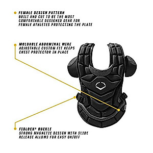 Evoshield Pro-Srz™ Fastpitch Chest Protector - Charcoal, Intermediate [13.5"]