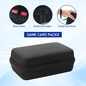 CONSOLEARMOR 120 Slot Game Case for Nintendo Switch, PS Vita & SD Cards - Hard EVA Shell with Dual Zipper & Wrist Strap