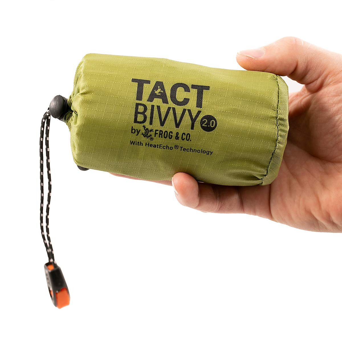 Tact Bivvy® 2.0 HeatEcho® Emergency Sleeping Bag, Compact Ultra Lightweight, Waterproof, Thermal Bivy Cover, Emergency Shelter Survival Kit – w/Stuff Sack, Carabiner, Survival Whistle + ParaTinder