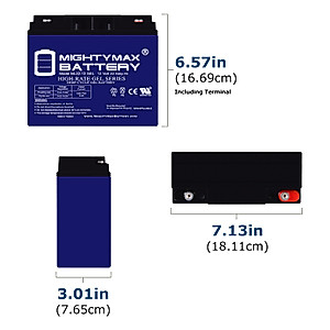 Mighty Max Battery 12V 22AH Gel Battery Replacement for E-Wheels EW-36-4 Pack