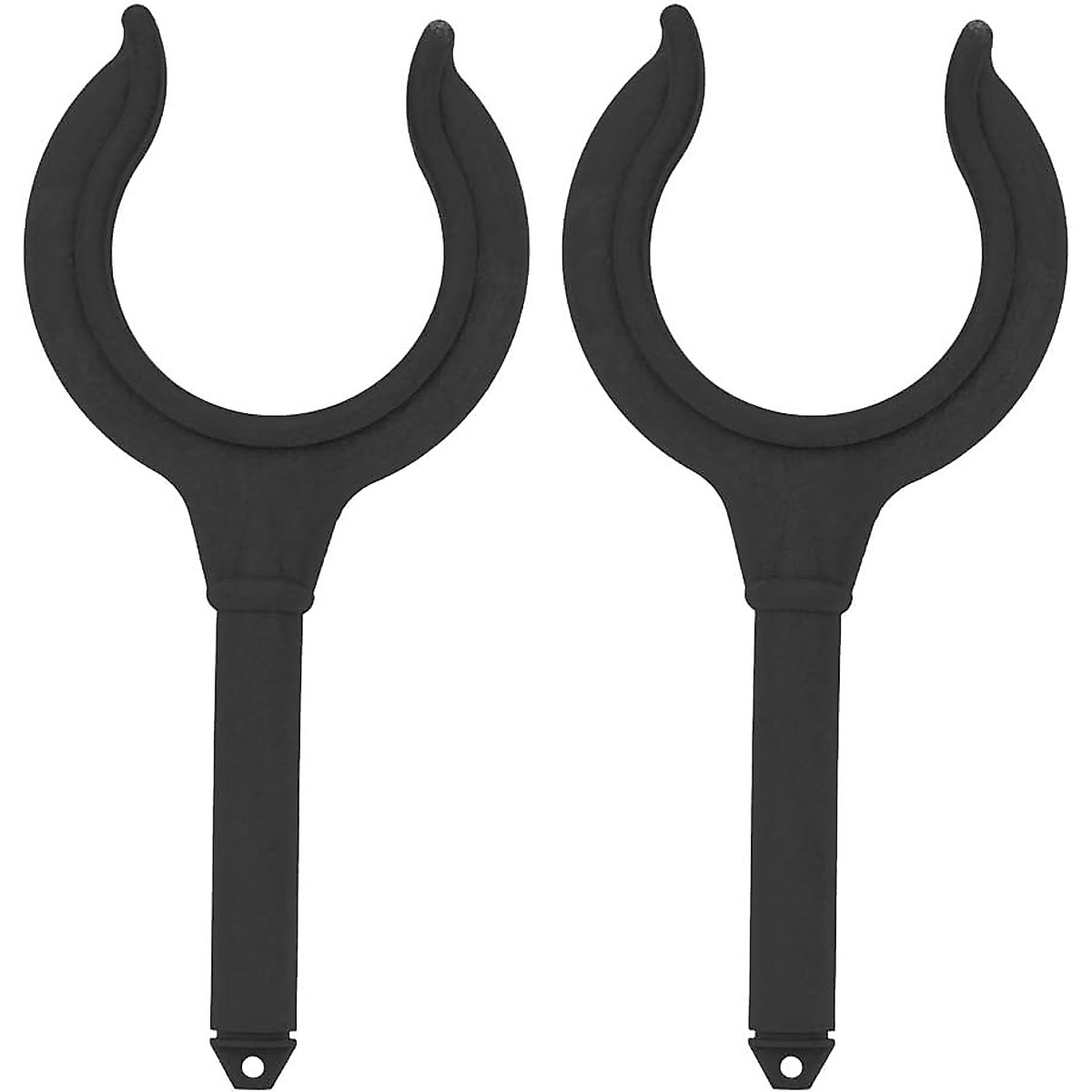 Alomejor 2 Pcs Boat Oar Lock Marine Rowlock Horn Side Mount for Oars Rod and Fishing Rod Support Bracket for Sea Fishing Boating