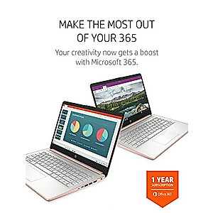 HP - 14-fq0030nr 14 Laptop, AMD 3020e, 4 GB RAM, 64 GB eMMC Storage, 14-inch HD Display, Windows 10 Home in S Mode, Long Battery Life, Microsoft 365, (14-fq0030nr, 2020) Pale Rose Gold