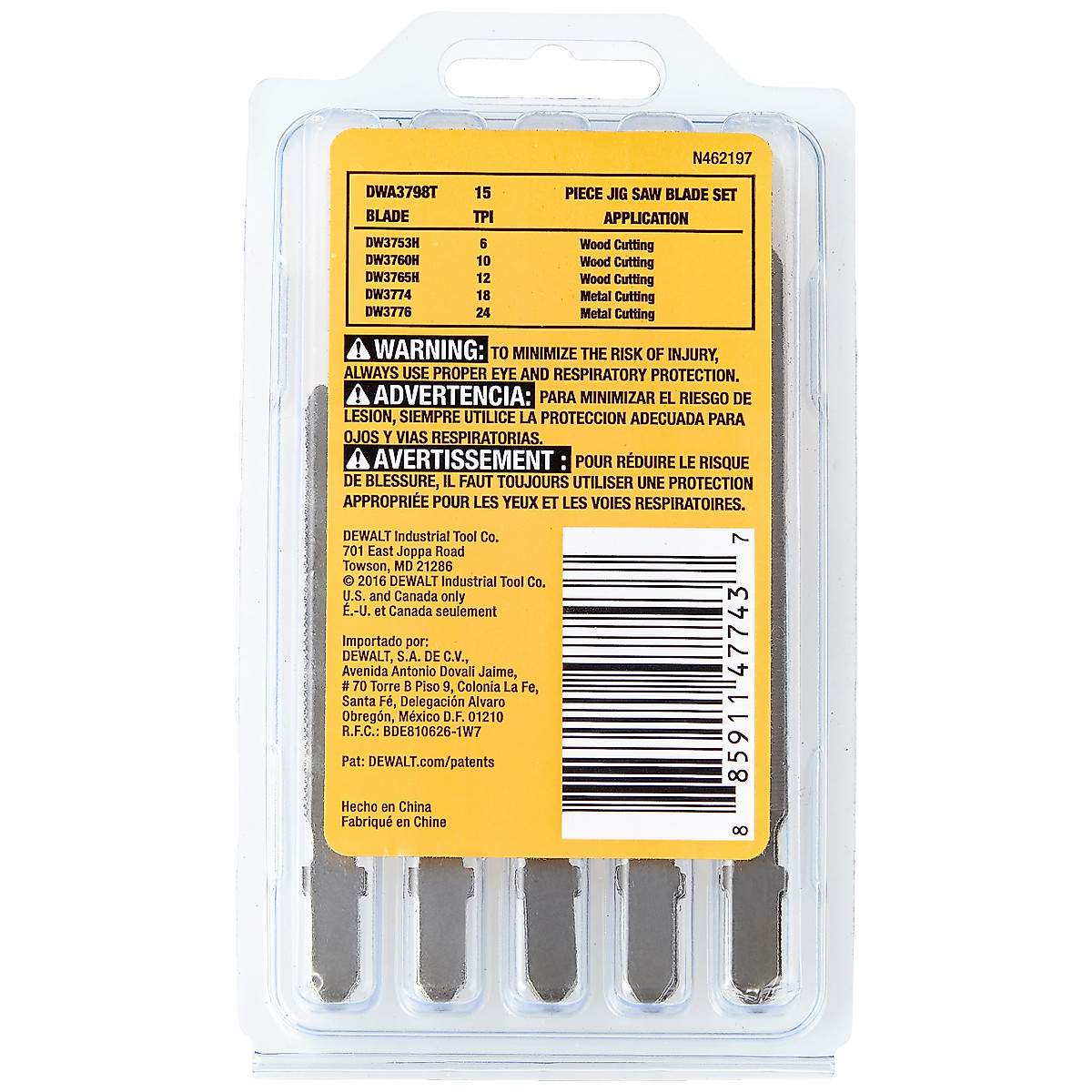 DeWalt 15 Piece T-Shank JIG Saw Set