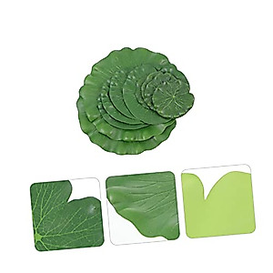 DECHOUS Lily Pad 10pcs Fish Tank Simulated Lotus Leaf Faux Greenery Artificiales para Fake Plant Decor Water Flower Floating Foam Water s Pond Lilly Pad Garden Lotus Leaves