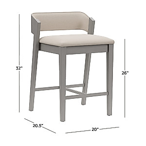 Hillsdale, Dresden Wood Counter Height Stool, Distressed Gray