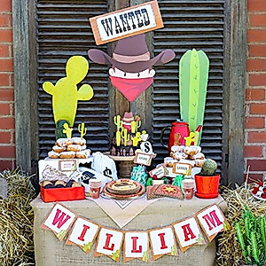 CIEOVO Rodeo Western Cowboy Party Supplies - Serves 16 Guest Includes Dinner Paper Plates, Cups and Napkins Perfect for Western Cowboy Theme Birthday Baby Shower Parties Decoration