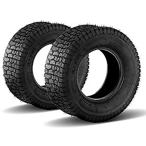 Set of 2 16x6.50-8 Turf Tires 4 Ply 16-by-6.50-by-8 Tubeless Tires Replacement for Garden Tractor Lawn Mower