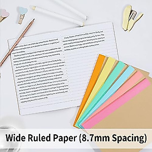 SUNEE 12 Pack Kraft Notebook Journals, Composition Notebooks Bulk, 5.75"x 8.25", 60 Sheet per book with Rainbow Spine, A5 Lined Page, 6 Color, Pastel Notebooks for School, Home&Office,Writing Journal