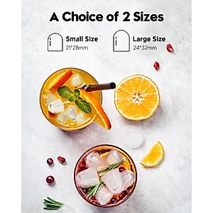 Silonn Countertop Ice Maker Machine with Handle, Portable Ice Makers Countertop, Makes up to 27 lbs. of Ice Per Day, 9 Cubes in 7 Mins, Self-Cleaning Ice Maker with Ice Scoop and Basket
