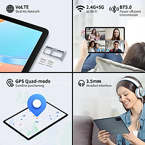 TECLAST P40HD Tablets HD Excellence 10 inch Tablets Android 13 Expandable Storage Gaming Tablet 4G LTE/SIM+5G WiF Tablet Long Lasting Battery Android Tablet Powerful Core Fast Tablet