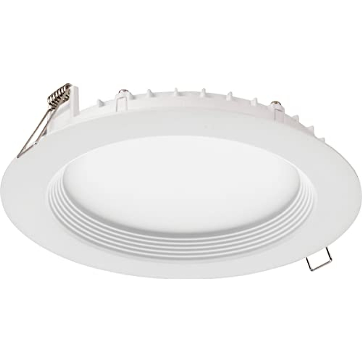 Juno WF6 REG SWW5 90CRI CP6 MW M2 Canless Wafer Recessed LED Downlight, Shallow Regressed Baffled Trim Style, 6-Inch, Matte White, 6-Pack