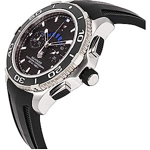 Tag Heuer Aquaracer Automatic Chronograph Black Dial Black Rubber Mens Watch CAK211A.FT8019