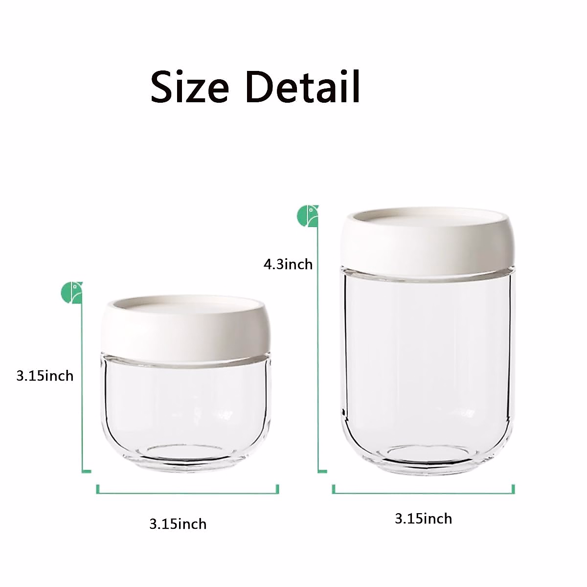 2 Pack Glass Jars with Screw Lids for Salad Dressing, 10oz Overnight Oats, Condiment Sauce, Baby Food Kids Snacks, Meal Prep Container, Canning Spice Wide Mouth Leak Proof Storage Airtight Containers