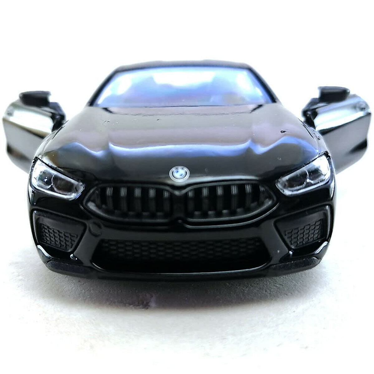 KiNSMART BMW M8 Competition Black Red 5" 1:36 Scale Die Cast Metal Model Toy Car w/Pullback Action