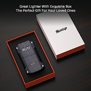 Torch Lighter with Jet Flame, 2 Built-in Punches, All-in-one Windproof Cool Lighter with Gift Box for Festival, Refillable Butane Unique Lighter for Candle, Camping, Outdoors