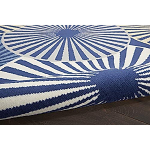Nourison Grafix Contemporary Navy 5'3" x 7'3" Area -Rug, Easy -Cleaning, Non Shedding, Bed Room, Living Room, Dining Room, Kitchen (5x7)