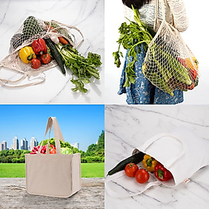 Rae&Kae Canvas Grocery Shopping Bags | Eco-friendly Canvas Grocery Shopping Bags With Handles | Cloth Grocery Tote Bags (1)