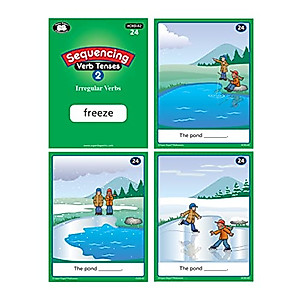 Super Duper Publications | Sequencing Regular and Irregular Verb Tenses Set 2 Fun Deck | Communication and Early Reader Skills Flash Cards | Educational Learning Materials for Children
