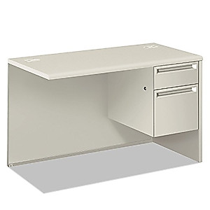 HON 38000 Series Return Pedestal, Box/File, 26.38W X 50.38D X 31.38H, Right, Silver/Light Gray