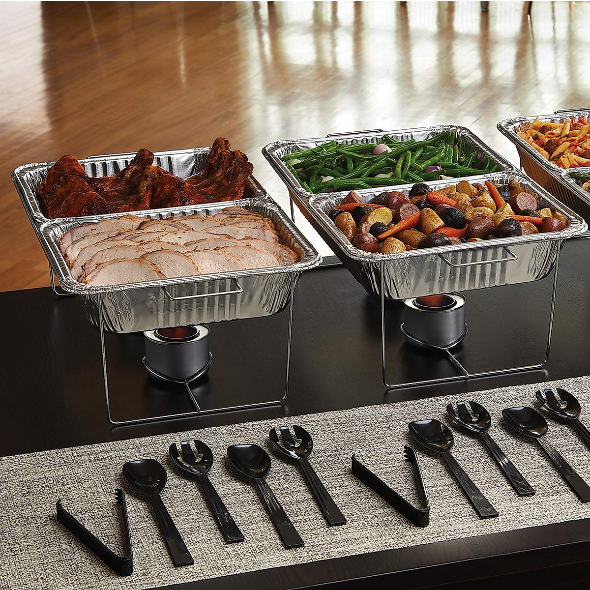 Party Essentials UPK-22 22 Piece Party Serving Kit, Includes Chafing Kits, Methanol Fuel and Serving Utensils