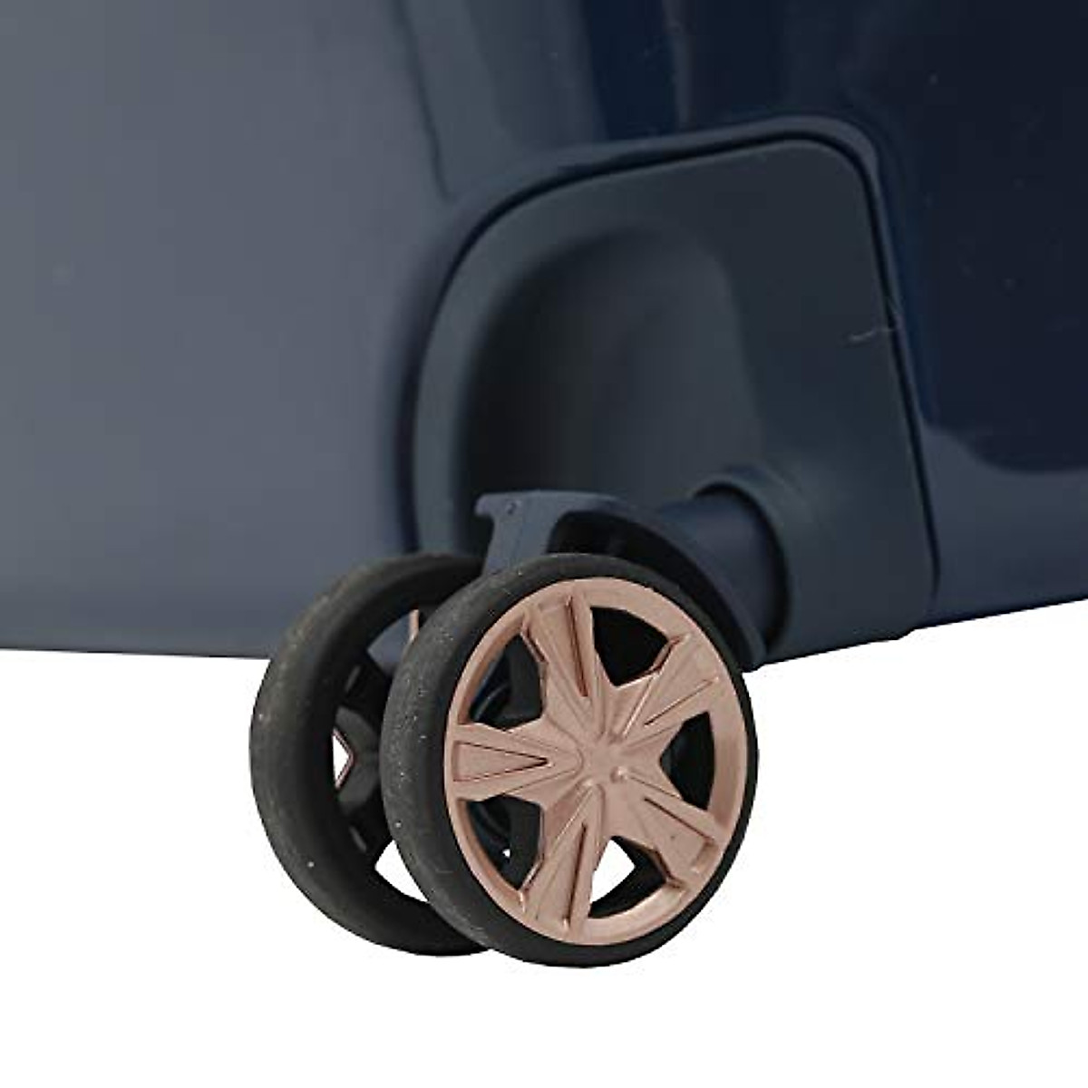 kensie Women's 3D Gemstone TSA Lock Hardside Spinner Luggage, Midnight Blue, 2 Piece Set (28"/20")