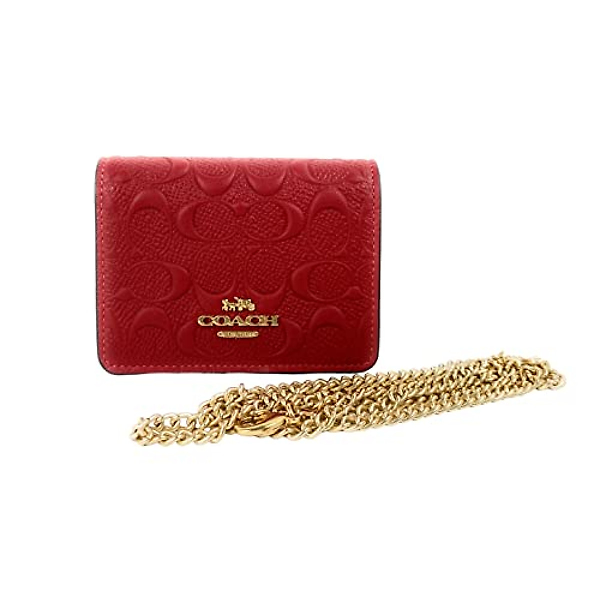COACH Mini Wallet on a Chain Signature Leather