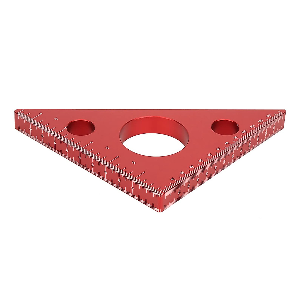 45 Degree Aluminum Alloy Angle Ruler Inch Metric, Carpentry Squares DIY Woodworking Triangle Ruler Measuring Gauging Tool for Industrial Household