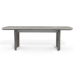 Safco Products Medina Modern Office Conference Meeting Room Table, 8', Gray Steel