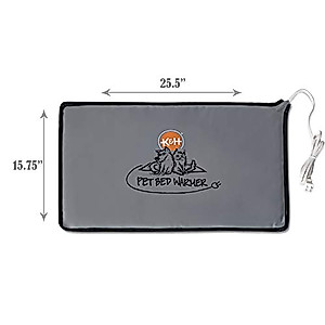 K&H PET PRODUCTS Pet Bed Warmer Gray X-Large 15.75 X 25.5 Inches