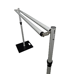 Hecis 9" Double Crossbar Hanger Backdrop Hanger Crossbar Valance Hangers for Pipe and Drape Backdrop Stand Kit(9" Hanger, 2 Pack)