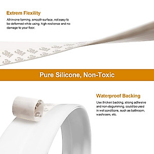 Pehoto Door Draft Stopper Under Door Draft Blocker Insulator Door Sweep Weather Stripping Noise Stopper Strong Adhesive 39'' Length