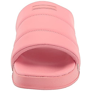 adidas Originals Women's Adilette Essential Slide Sandal, Super Pop/Super Pop/Super Pop, 6