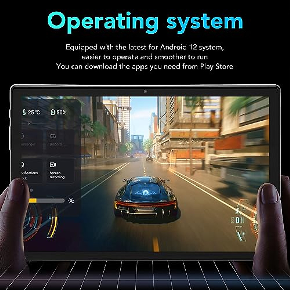 Airshi Business Tablet, 10.1 Inch FHD Gaming Tablet US Plug 100‑240V 8GB RAM 256GB ROM Dual Camera for School (#3)