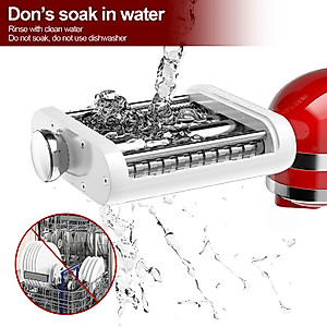 Pasta Maker 3-in-1 Attachment for KitchenAid Stand Mixers, Including Fettuccine and Spaghetti Cutter, Pasta Sheet Roller, Pasta Maker Accessories and Cleaning Brush