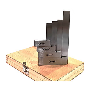 Assorts' Precision Machinist 2"/ 3"/ 4" & 6" Inches Steel Try Square DIY General Workshop Tools (Set of 4 Sizes) for Metal & Wood Workers-Supplied in a Plastic Box