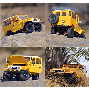 YIKESHU RC Rock Crawler RC Truck 4x4 WPL C34 RTR Mudding Remote Control Truck 2.4Ghz 1/16 RC Crawler All Terrain Car, Full Scale Off Road Truck Realistic Vehicle Hobby RTR Adult