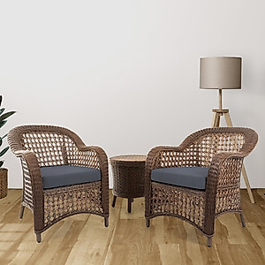 Covers & All Square Outdoor Patio Cushion Covers for Furniture, Armchair, Water, Tear & UV Resistant PU Coated Polyester Slipcover with Zippers (Pack of 2) (32" L x 32" W x 4" Thick, Charcoal Gray)