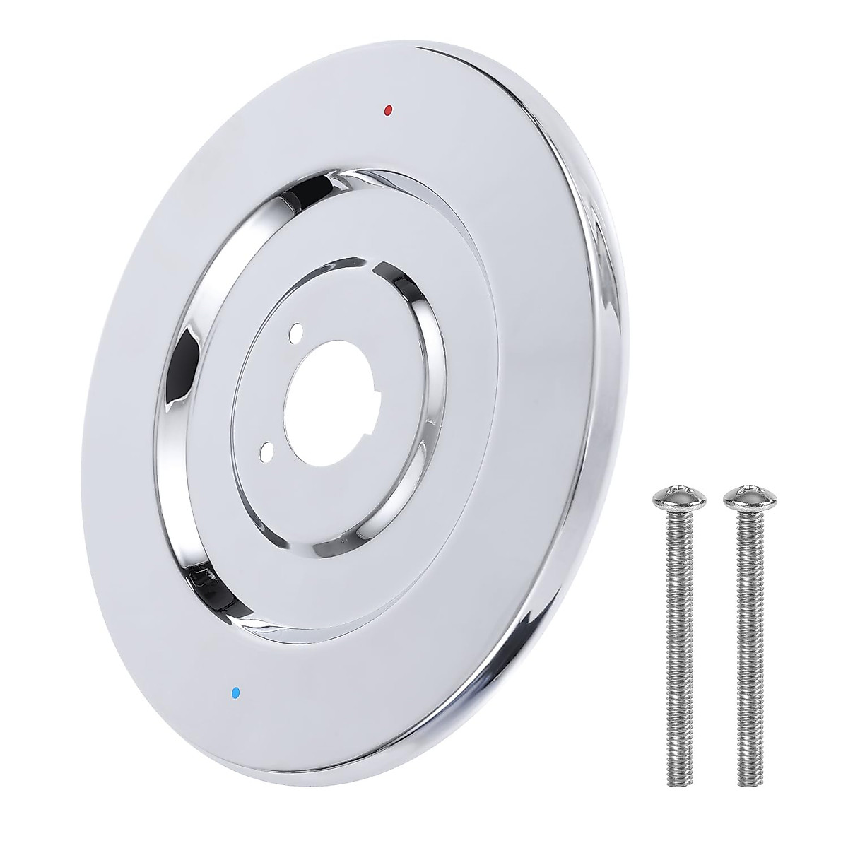 Shower Faucet Cover Plate for Moen, Stainless Steel Shower Handle Cover Plate Suitable for Shower Faucets and One-Handle Tub Escutcheon Replacement Parts Compatible with Moen 16090 Chateau (Silver)