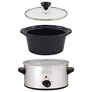 Nesco SC-150-47 1.5 Qt. Oval Analog Silver Slow Cooker, Quart