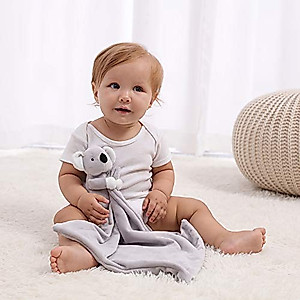 Apricot Lamb Stuffed Animals Security Blanket Gray Koala Infant Nursery Character Blanket Luxury Snuggler Plush (Gray Koala, 14 Inches)
