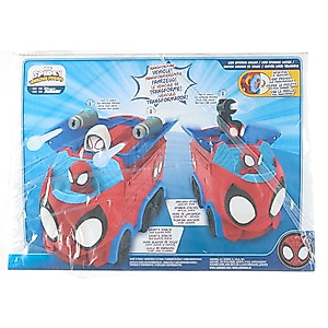 Marvel Spidey and His Amazing Friends Web Spinning Hauler - 8-Inch 3-in-1 Transforming Vehicle - Toys Featuring Your Friendly Neighborhood Spideys