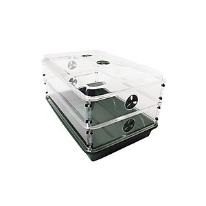 EarlyGrow 93807 Domed Propagator, 2 Height Extenders, Green
