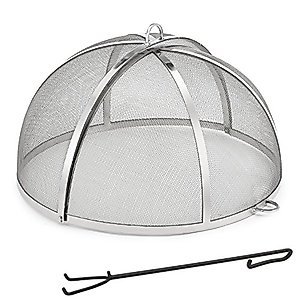 Good Directions 774SS Heavy Duty Fire Pit Spark Screen with Lifter Hinged for Easy Access, 25 Inch, Stainless Steel