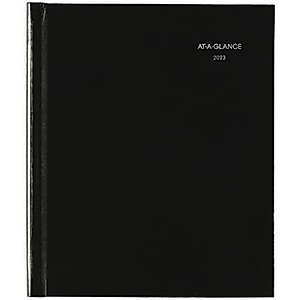 AT-A-GLANCE 2023 Monthly Planner, DayMinder, 7" x 8-1/2", Medium, Monthly Tabs, Hardcover, Black (G400H00)