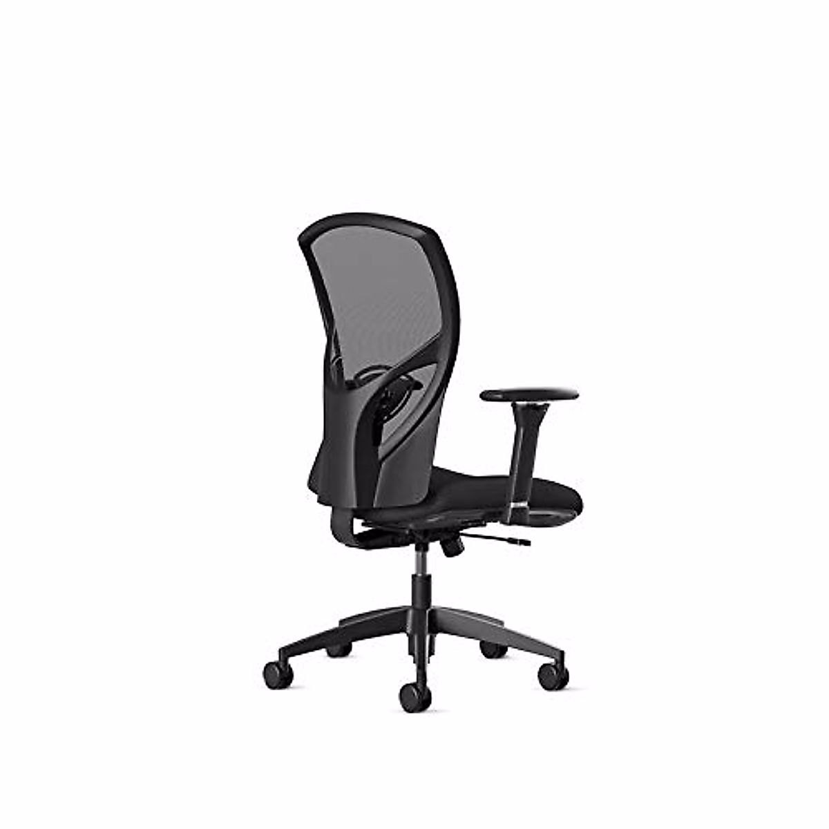 BOWERY HILL 22.5" Modern Metal and Fabric Mesh High-Back Task Chair in Black