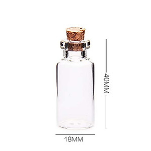 HeiHy UUYYEO 5ML Empty Clear Glass Bottles Jars with Corks Miniature Glass Bottle Wedding Favors 12 Pcs