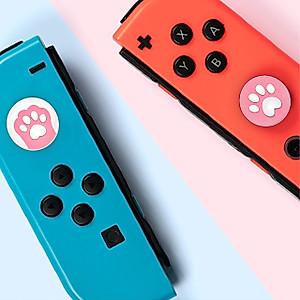 Ferkurn Switch Thumb Caps for Switch Joy-con Grip Switch Lite Thumb Grips, Joycon Joystick Caps Analog Cat Paw Grip Button Cap Joycon Cover Controller Accessories Skin Thumbstick Grip